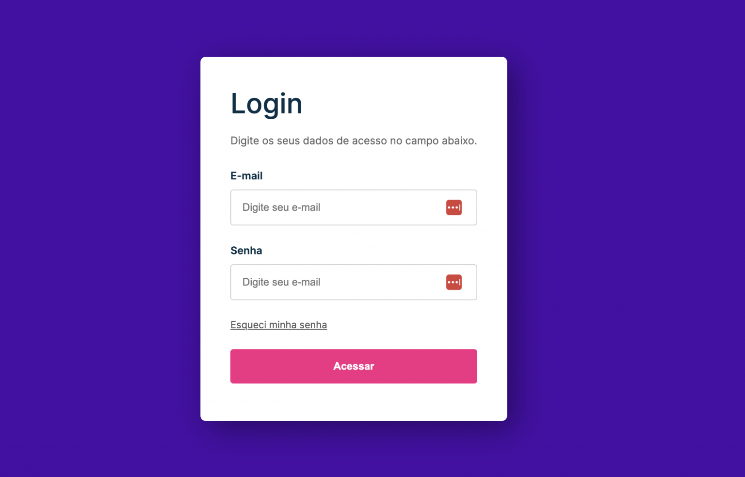 Tela de Login com HTML + CSS - Nine Labs